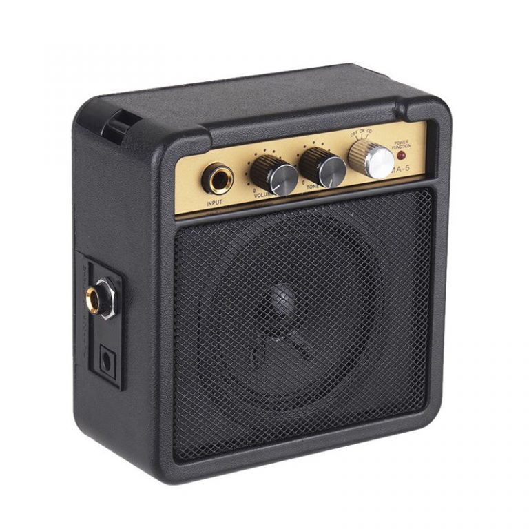 Portable Mini Guitar Amp with Gain, Headphones out & 9V Battery - MuzikOne