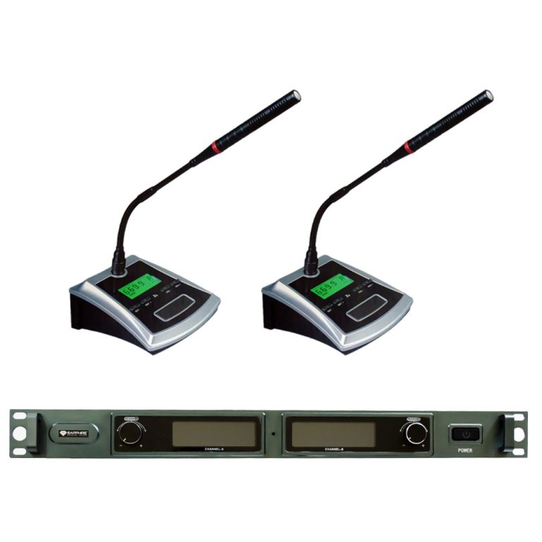 Sapphire PWS-R2 Dual Channel Wireless Podium Conference System - MuzikOne