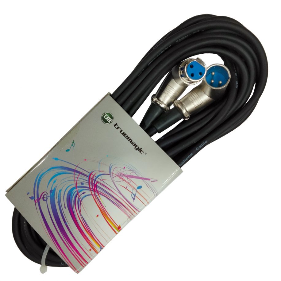 Truemagic Angled XLR Cable Male-Female 20ft - MuzikOne