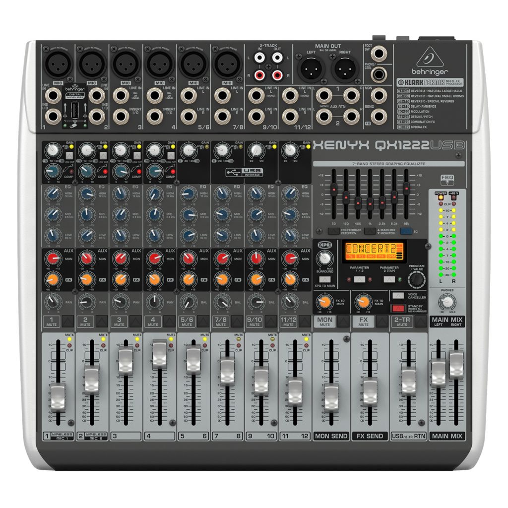 Behringer Xenyx QX2222USB Mixer with USB and Effects - MuzikOne