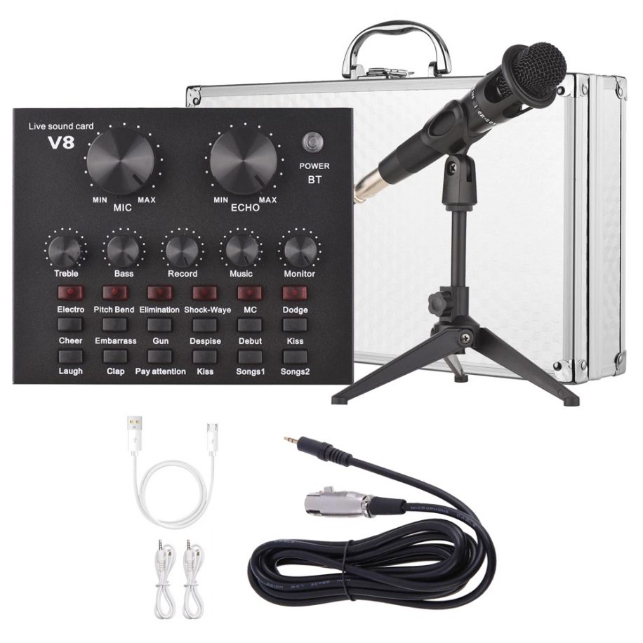 Encore300 USB Mic with V8 Mixer Sound Card Kit - MuzikOne