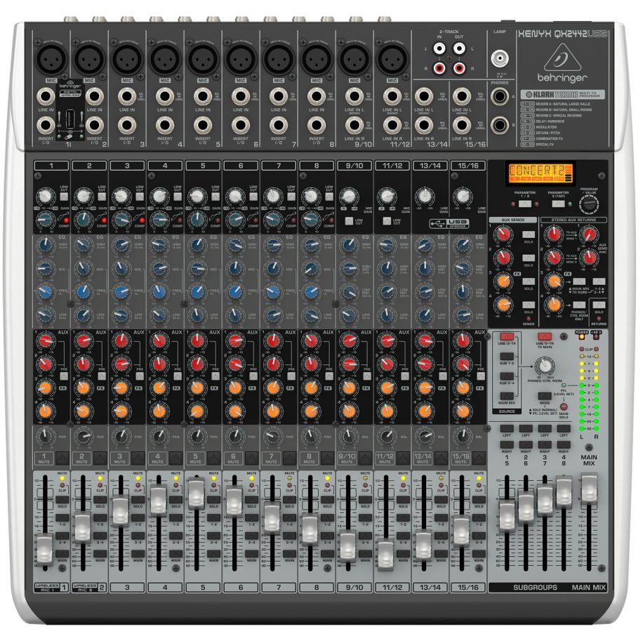 Behringer Xenyx QX2442USB Mixer with USB and Effects - MuzikOne