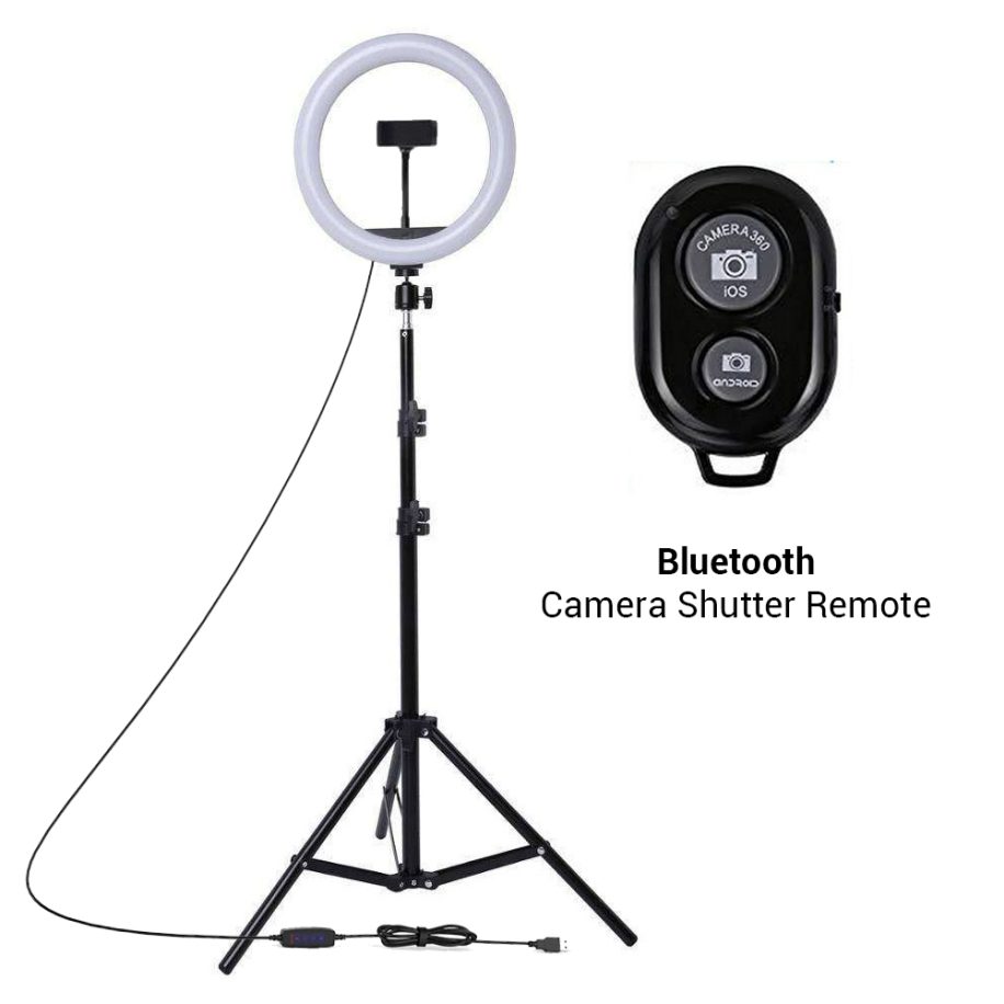 LED Tripod Stand with Phone Holder & Bluetooth Remote Shutter - MuzikOne