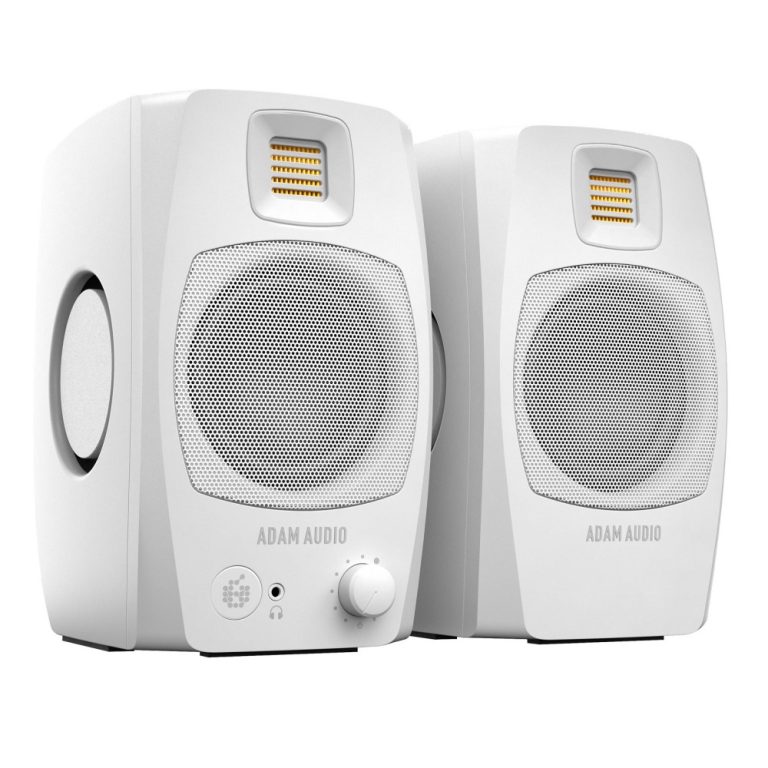 ADAM Audio D3V 3.5-inch Powered Studio Monitors – White - MuzikOne