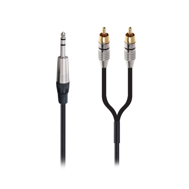 Professional Grade Stereo TRS to RCA Left-Right Y Cable 10ft - MuzikOne